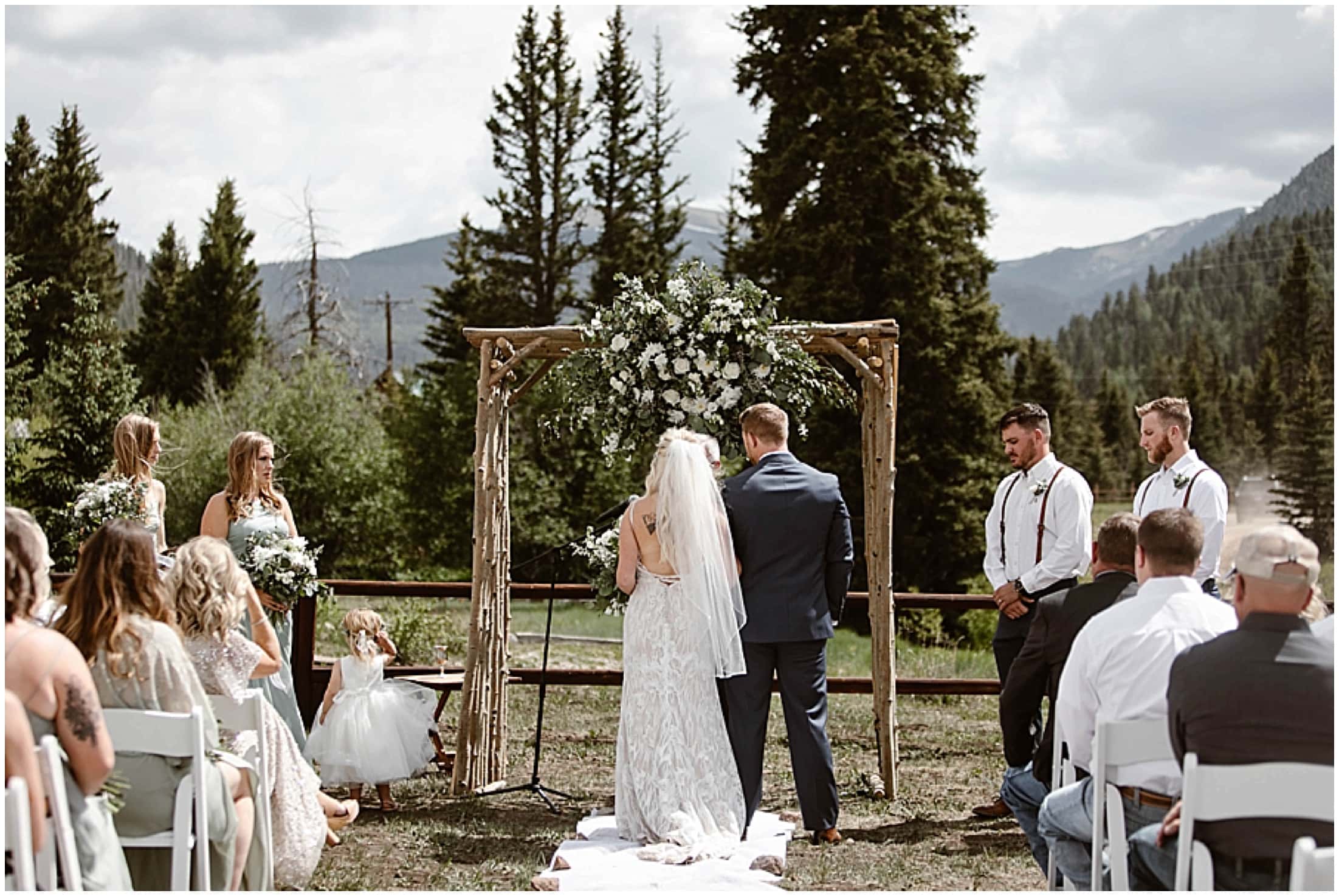 Small Intimate Wedding by a River in the Mountains of New Mexico